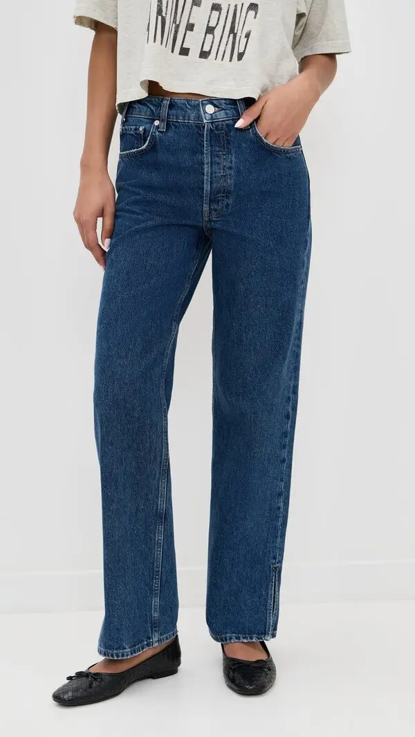 ANINE BING Roy Jeans - Washed Blue