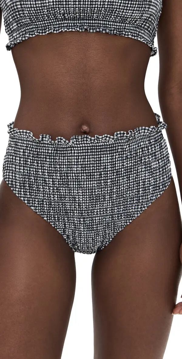Sea Neci Gingham Bikini Bottoms - Multi