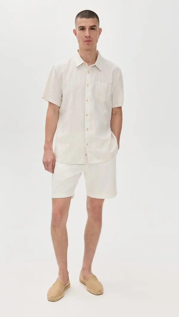 Universal Works Twill Beach Shorts - Ecru