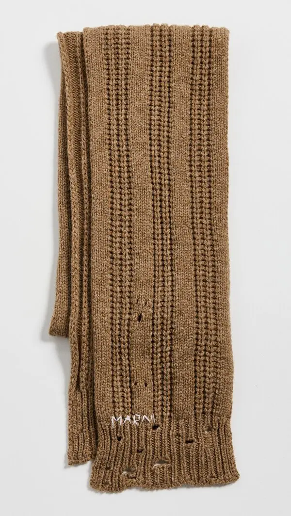 Marni Broken Fisherman Wool Scarf