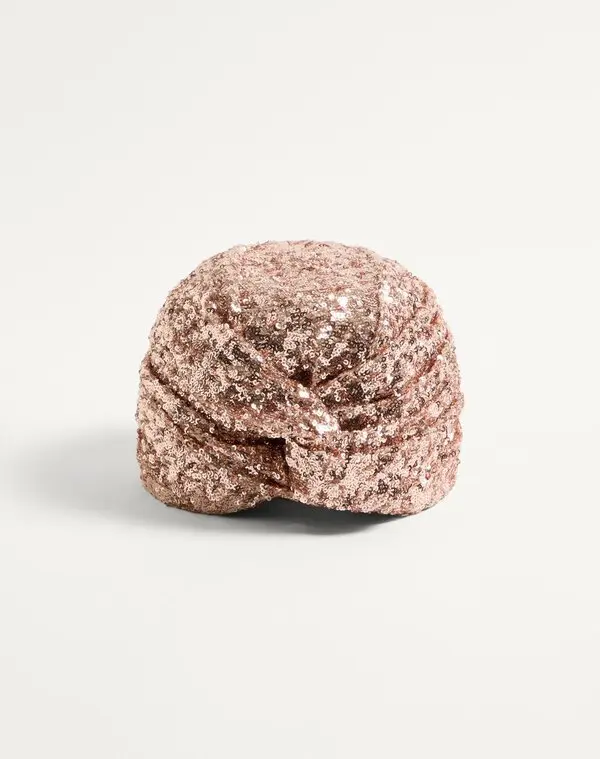 Valentino Garavani Sequinned Turban - Rose Gold