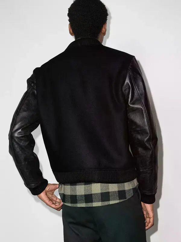 Off-White Logo-patch Varsity Jacket