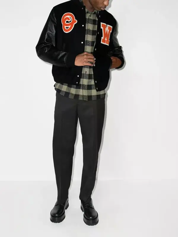 Off-White Logo-patch Varsity Jacket