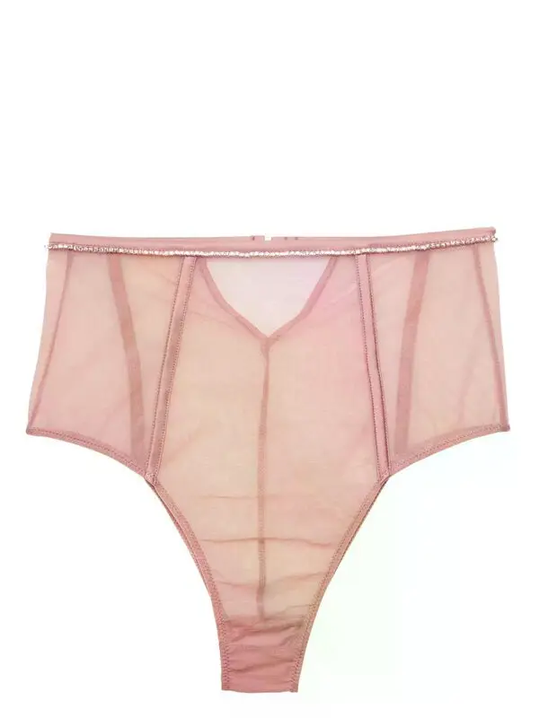 FLEUR DU MAL Brilliant High-waist Cheeky Briefs - Pink