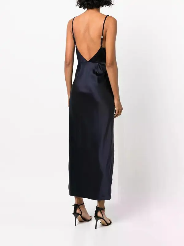 FLEUR DU MAL Plunging V-neck Slip Dress