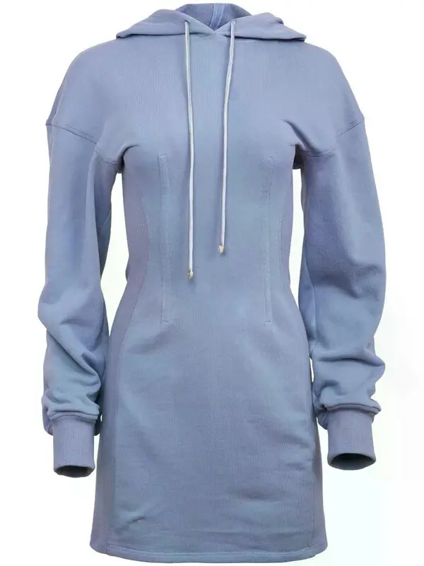 FLEUR DU MAL Hooded Corset Dress - Blue