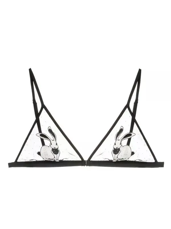 FLEUR DU MAL Bunny Triangle Bra - Black