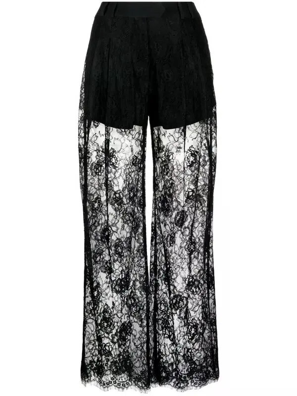 FLEUR DU MAL Wide-leg Lace Trousers