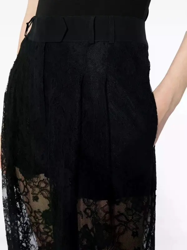 FLEUR DU MAL Wide-leg Lace Trousers