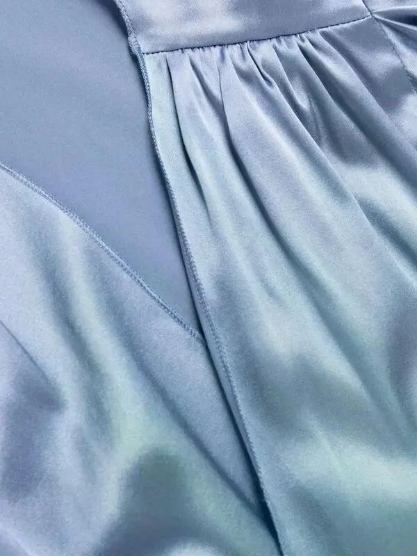 FLEUR DU MAL Angel Long-sleeve Satin Robe