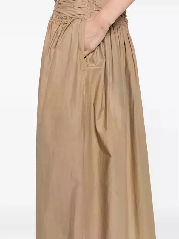 Matteau Strapless Drop Waist Dress In Brown - 40% Off | Editorialist