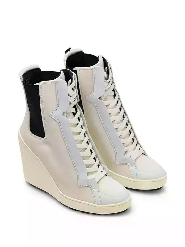 Hogan Lace-up Wedge Ankle Boots