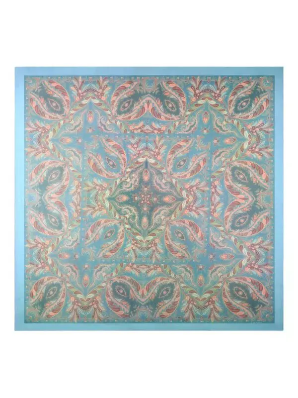 Etro Paisley-print Silk Scarf - Blue