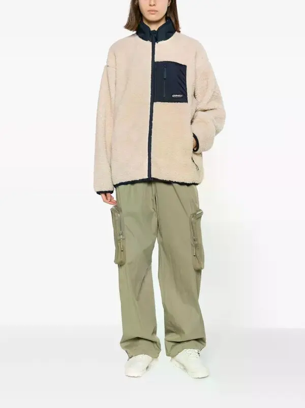 Gramicci Logo-patch Fleece Jacket - Neutrals