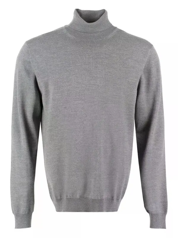 THE (ALPHABET) Turtleneck Wool Sweater - Grey