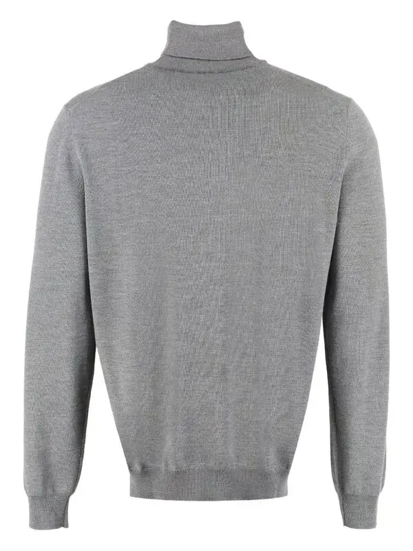 THE (ALPHABET) Turtleneck Wool Sweater - Grey