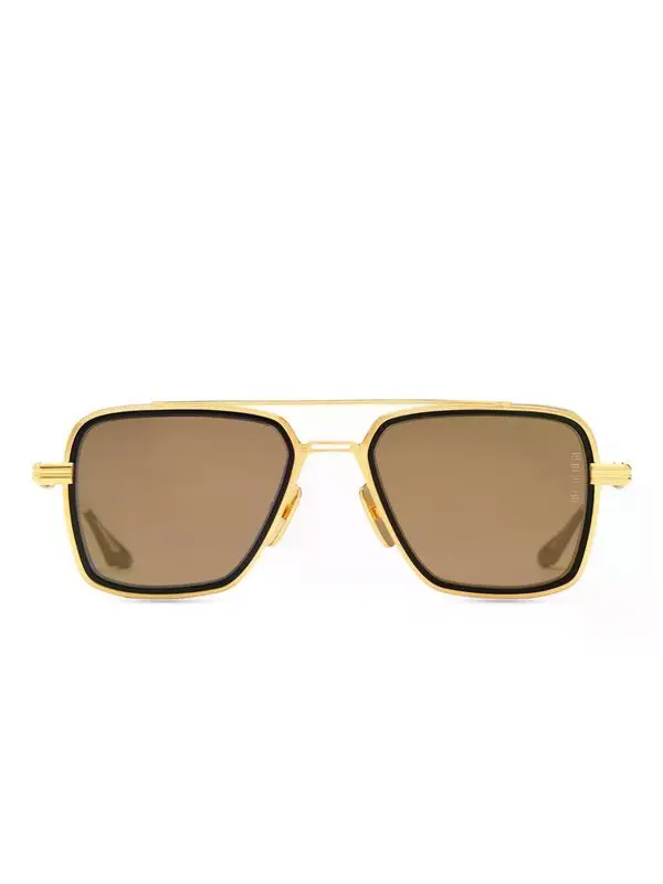 Dita Titanium Square-frame Sunglasses - Gold