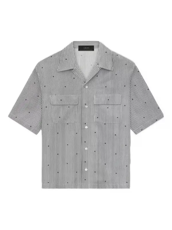 Amiri Pinstripe Camp-collar Shirt