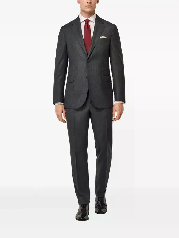 Boggi Milano Pure Wool Bird's Eye Jacket - Black