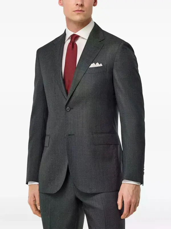 Boggi Milano Pure Wool Bird's Eye Jacket - Black