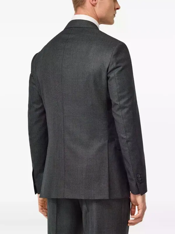 Boggi Milano Pure Wool Bird's Eye Jacket - Black