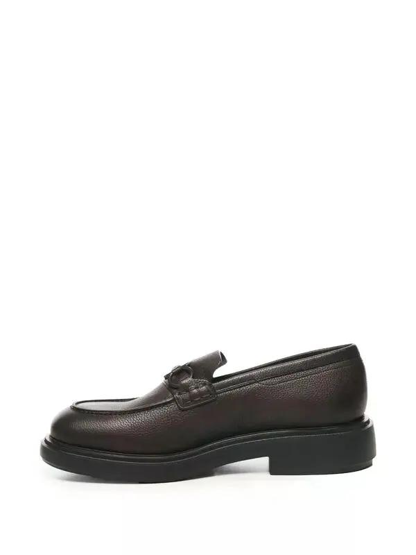 FERRAGAMO Gancini Detail Loafers - Brown