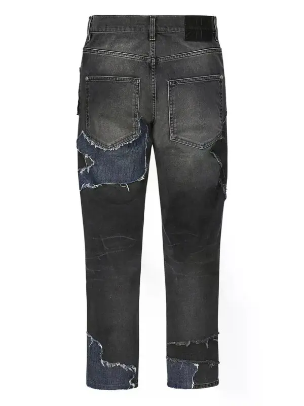 John Richmond Patchwork Frayed Jeans
