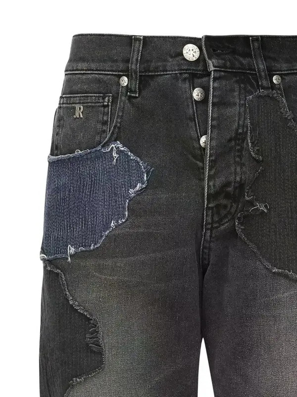 John Richmond Patchwork Frayed Jeans