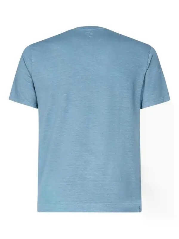 Fedeli Melange Linen Short-sleeved T-shirt