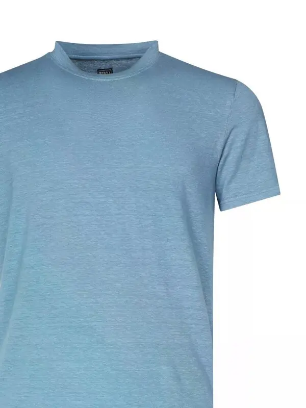 Fedeli Melange Linen Short-sleeved T-shirt