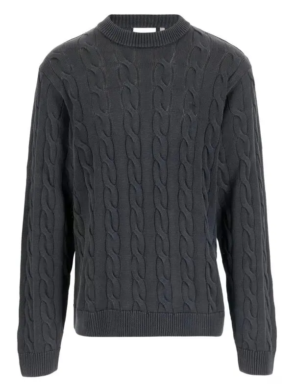 Carhartt Work In Progress Cable-knit Crew-neck Sweater - Grey