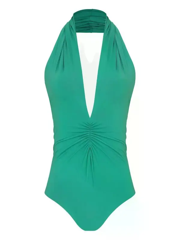 LYGIA & NANNY Isatou Halterneck One-piece Swimsuit - Blue