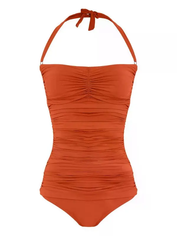 LYGIA & NANNY Wangari Ruched Swimsuit - Orange