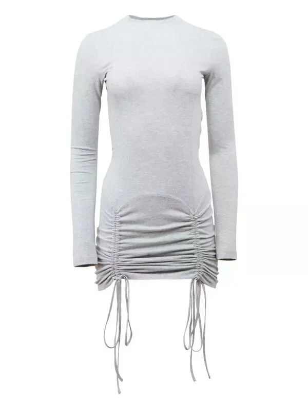 FLEUR DU MAL Riley Long-sleeve Drawstring Dress - Grey