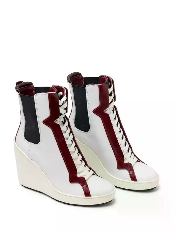 Hogan Lace-up Wedge Boots