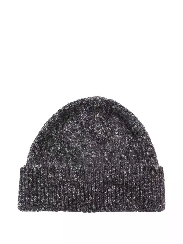 Brunello Cucinelli Speckled Wool Beanie - Black