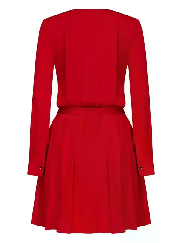 MARCIANO Keyhole-neck Belted Dress