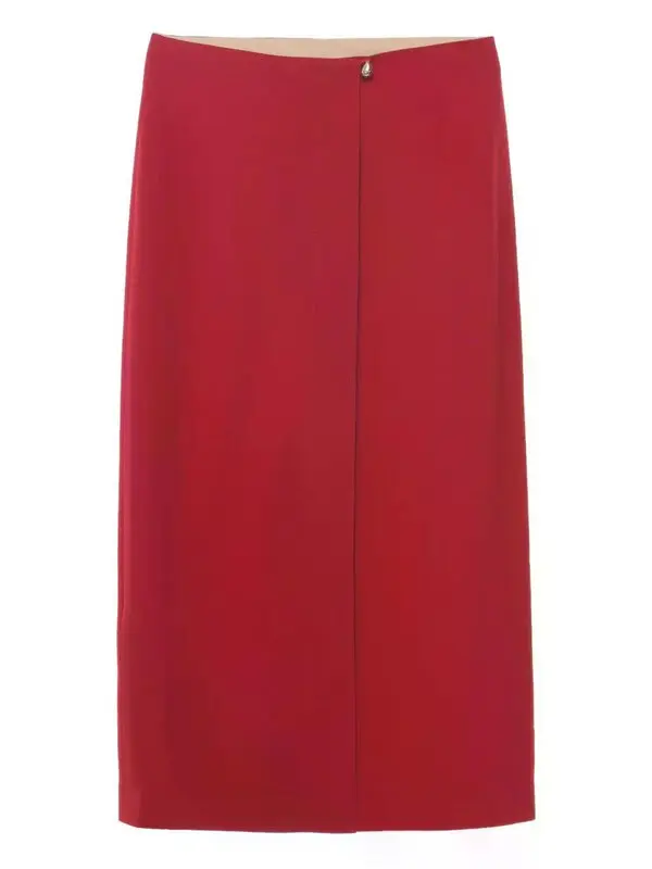 Carven Midi Skirt With Front Slit
