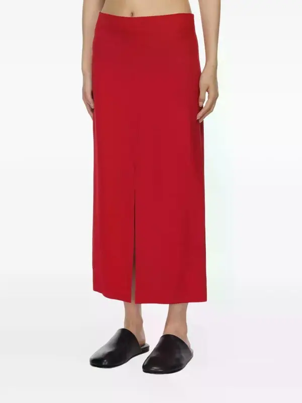Carven Midi Skirt With Front Slit