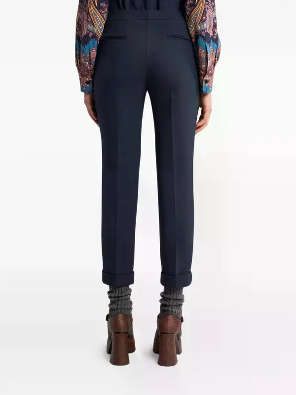 Etro Cropped Straight Leg Trousers