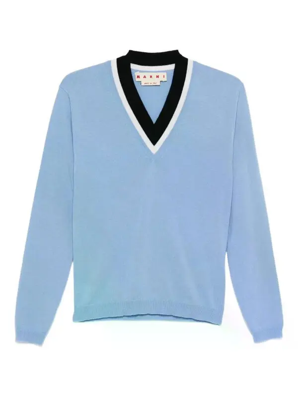 Marni V-neck Virgin Wool Sweater