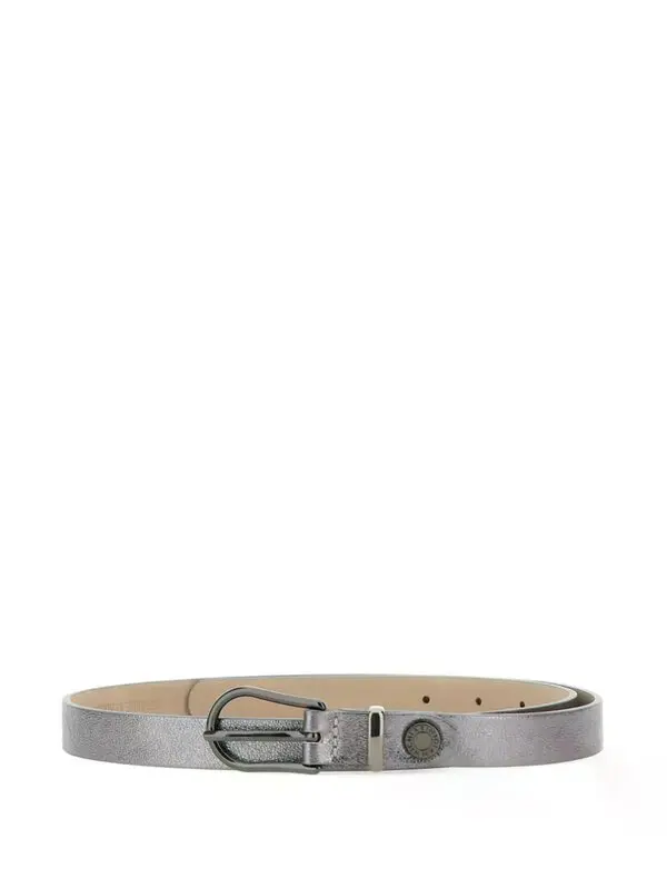 GIANNI CHIARINI Metallic Leather Belt - Silver