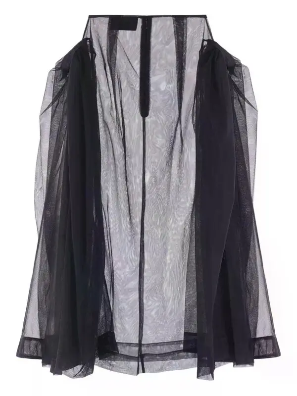 Simone Rocha Frill-detail Tulle Skirt - Black