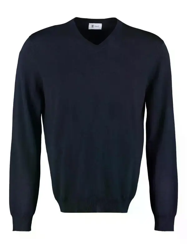 THE (ALPHABET) V-neck Wool Sweater