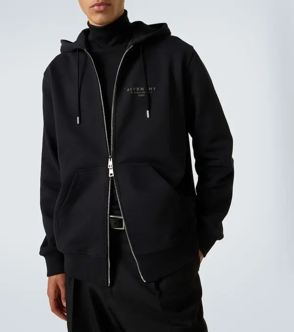 Givenchy Logo Cotton Jersey Hoodie