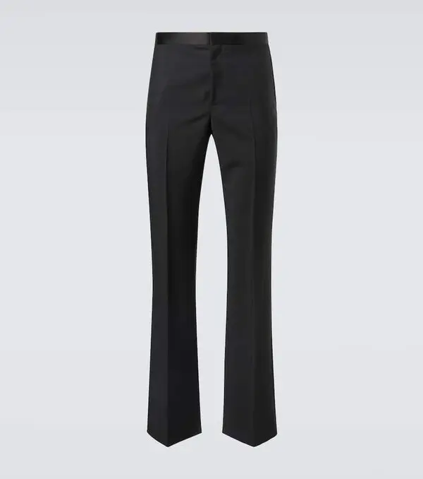 Givenchy Wool And Mohair Tuxedo Pants - Black