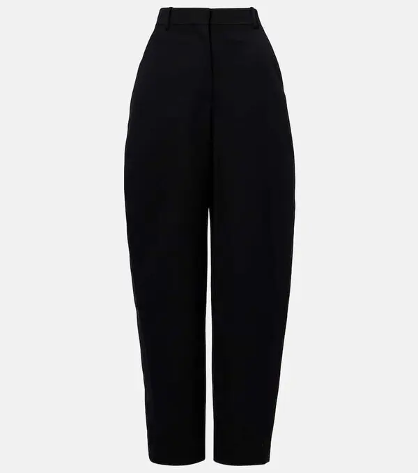 Givenchy Cocoon Wool Grain De Poudre Barrel-leg Pants