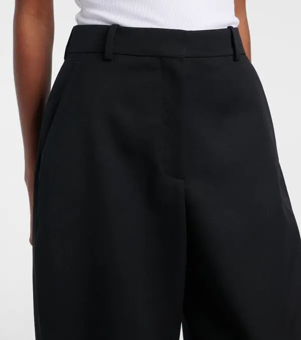 Givenchy Cocoon Wool Grain De Poudre Barrel-leg Pants