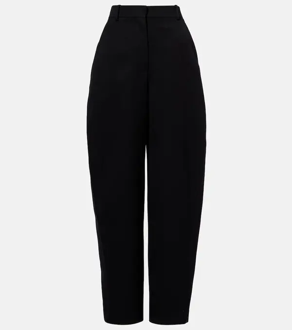Givenchy Wool Grain De Poudre Barrel-leg Pants