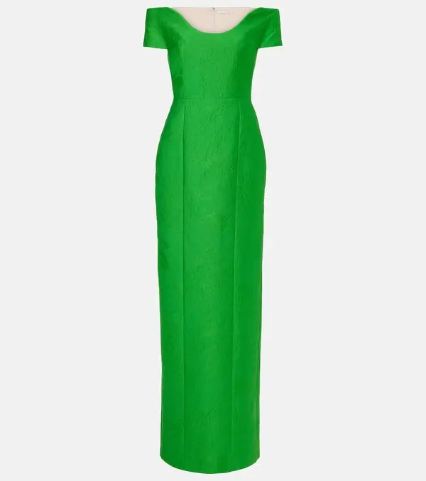 EMILIA WICKSTEAD Aislinn Jacquard Maxi Dress - Green